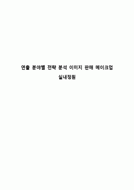 연출 분야별 전략 분석 이미지 판매 메이크업 실내정원-1페이지