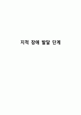 지적 장애 발달 단계-1페이지