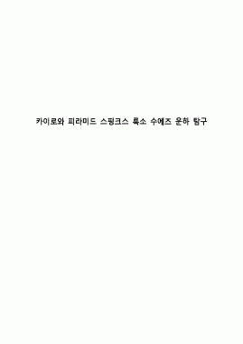 카이로와 피라미드 스핑크스 룩소 수에즈 운하 탐구-1페이지