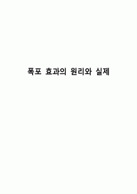 폭포 효과의 원리와 실제-1페이지