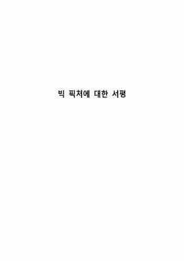 빅 픽처에 대한 서평-1페이지