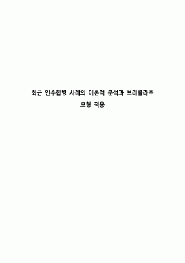 최근 인수합병 사례의 이론적 분석과 브리콜라주 모형 적용-1페이지