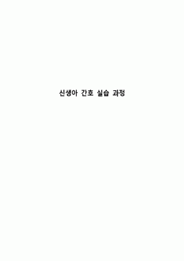 신생아 간호 실습 과정-1페이지