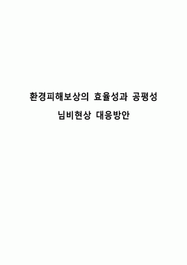 환경피해보상의 효율성과 공평성 님비현상 대응방안-1페이지