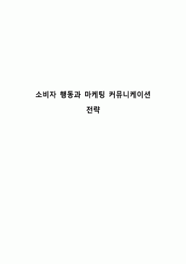 소비자 행동과 마케팅 커뮤니케이션 전략-1페이지