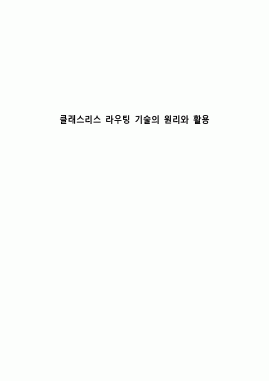 클래스리스 라우팅 기술의 원리와 활용-1페이지