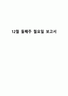 12월 둘째주 월요일 보고서-1페이지