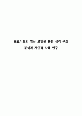 프로이드의 빙산 모델을 통한 성격 구조 분석과 개인적 사례 연구-1페이지