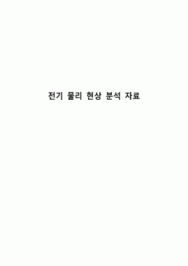 전기 물리 현상 분석 자료-1페이지