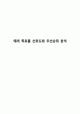 테러 목표물 선호도와 우선순위 분석-1페이지