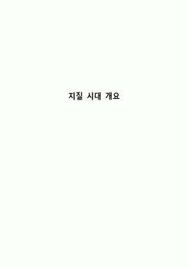 지질 시대 개요-1페이지