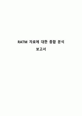 RATM 자료에 대한 종합 분석 보고서-1페이지