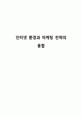 인터넷 환경과 마케팅 전략의 융합-1페이지