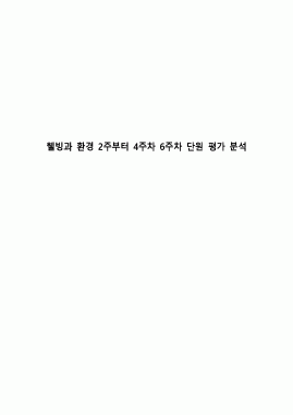 웰빙과 환경 2주부터 4주차 6주차 단원 평가 분석-1페이지