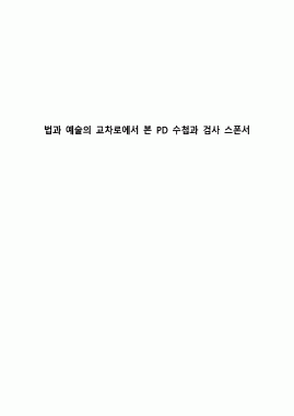 법과 예술의 교차로에서 본 PD 수첩과 검사 스폰서-1페이지