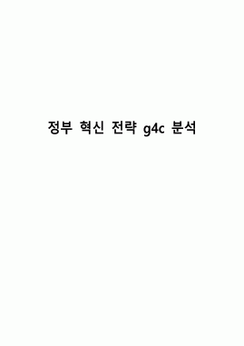 정부 혁신 전략 g4c 분석-1페이지