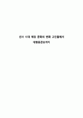 선사 시대 매장 문화의 변화 고인돌에서 대형옹관묘까지-1페이지