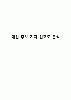 대선 후보 지지 선호도 분석-1페이지