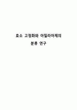 효소 고정화와 아밀라아제의 분류 연구-1페이지