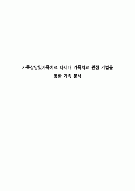 가족상담및가족치료 다세대 가족치료 관점 기법을 통한 가족 분석-1페이지