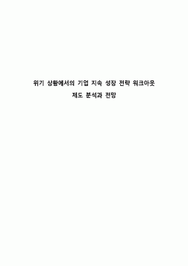 위기 상황에서의 기업 지속 성장 전략 워크아웃 제도 분석과 전망-1페이지