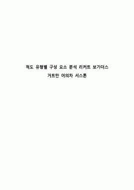 척도 유형별 구성 요소 분석 리커트 보가더스 거트만 어의차 서스톤-1페이지