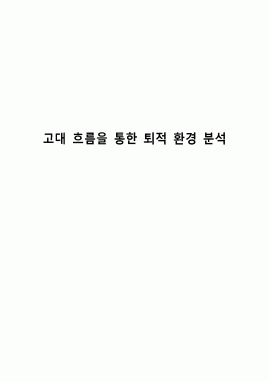 고대 흐름을 통한 퇴적 환경 분석-1페이지