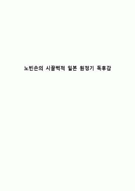 노빈손의 시끌벅적 일본 원정기 독후감-1페이지