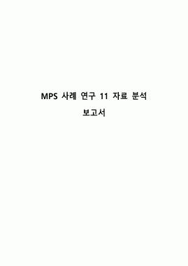 MPS 사례 연구 11 자료 분석 보고서-1페이지