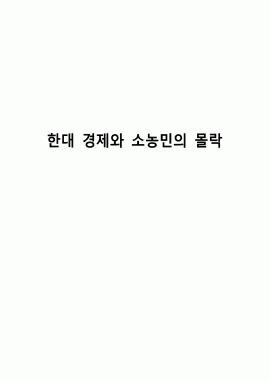 한대 경제와 소농민의 몰락-1페이지