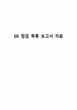 ER 점검 목록 보고서 자료-1페이지