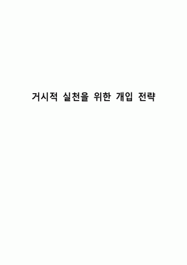 거시적 실천을 위한 개입 전략-1페이지