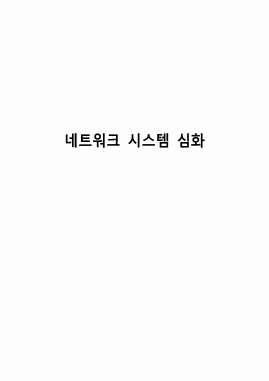 네트워크 시스템 심화-1페이지
