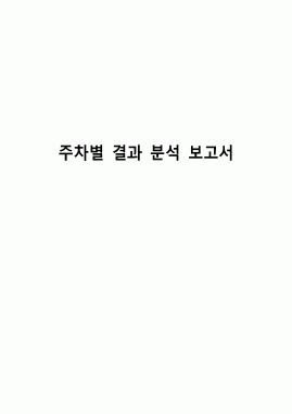 주차별 결과 분석 보고서-1페이지
