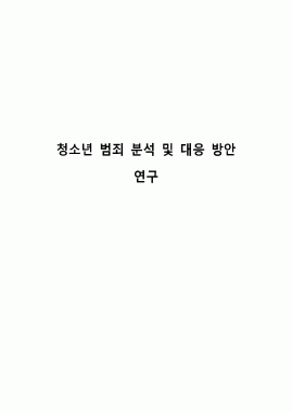 청소년 범죄 분석 및 대응 방안 연구-1페이지