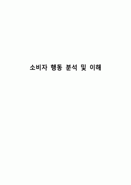 소비자 행동 분석 및 이해-1페이지