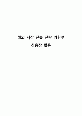 해외 시장 진출 전략 기한부 신용장 활용-1페이지