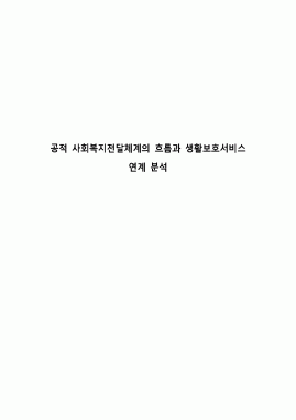 공적 사회복지전달체계의 흐름과 생활보호서비스 연계 분석-1페이지