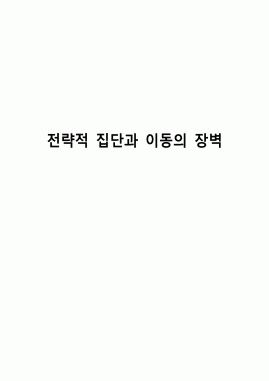 전략적 집단과 이동의 장벽-1페이지