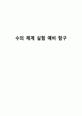 수의 체계 실험 예비 탐구-1페이지