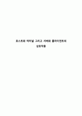 호스트와 터미널 그리고 서버와 클라이언트의 상호작용-1페이지