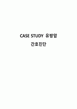 CASE STUDY 유방암 간호진단-1페이지