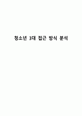 청소년 3대 접근 방식 분석-1페이지