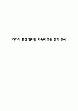 다자적 환경 협약과 지속적 환경 문제 분석-1페이지
