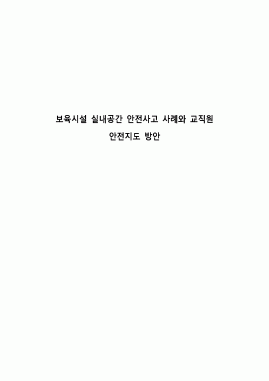 보육시설 실내공간 안전사고 사례와 교직원 안전지도 방안-1페이지