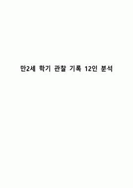 만2세 학기 관찰 기록 12인 분석-1페이지