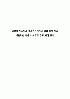 글로벌 비즈니스 네트워킹에서의 경청 능력 비교 바람직한 행동과 비경청 유형 사례 분석-1페이지
