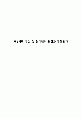 만5세반 일상 및 놀이영역 관찰과 발달평가-1페이지