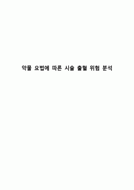 약물 요법에 따른 시술 출혈 위험 분석-1페이지