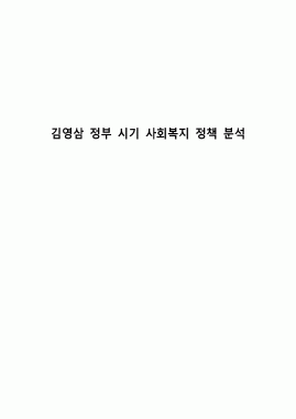 김영삼 정부 시기 사회복지 정책 분석-1페이지